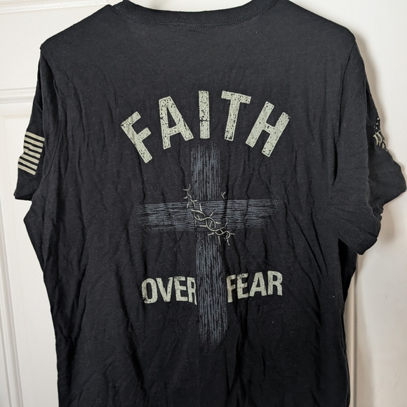 Tops | Faith Over Fear Black Tshirt | Poshmark
